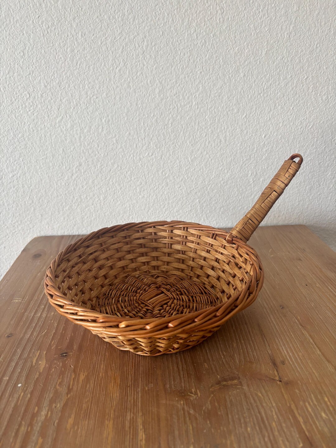 Vintage Pan Shaped Scoop Basket - Etsy