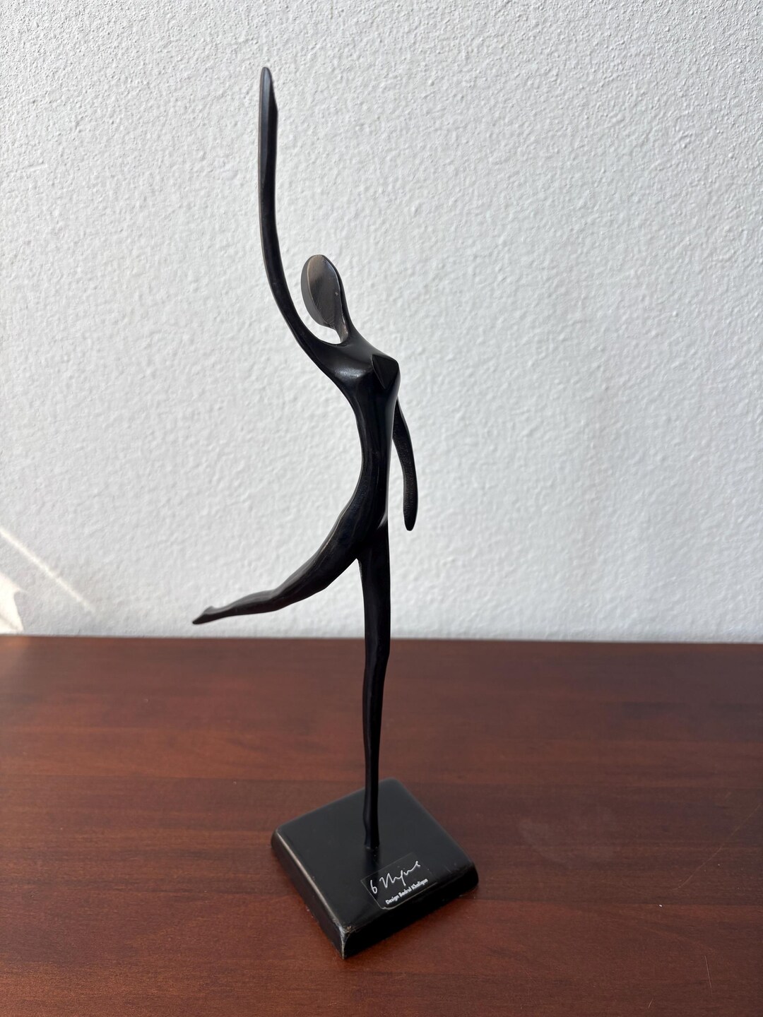 Vintage Khalil Bodrul Ballet Dancer Sculpture | Black Modernist IKEA ...