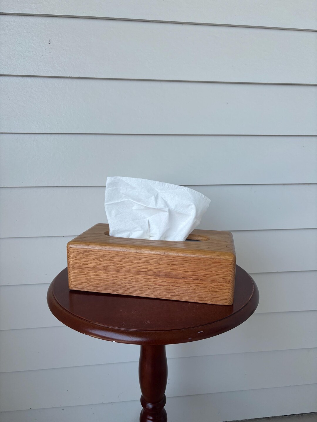 Oak Wood Vintage Tissue Box Cover - Etsy