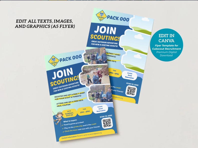 Editable Cub Scout Flyer - Etsy