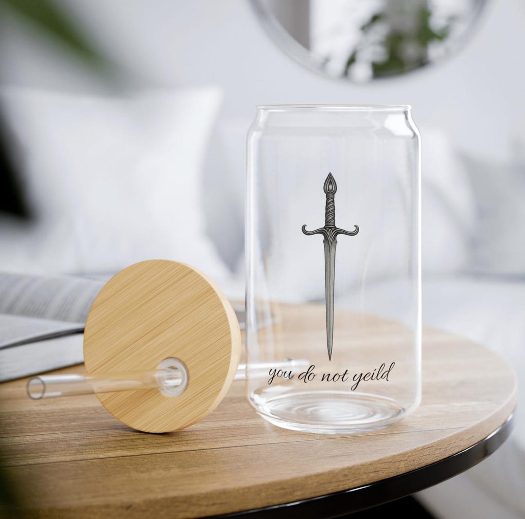 Bookish Sipper Glass With Straw, Throne of Glass Inspired, Gifts for ...