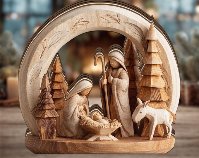 Rustic Nativity Scene - Etsy