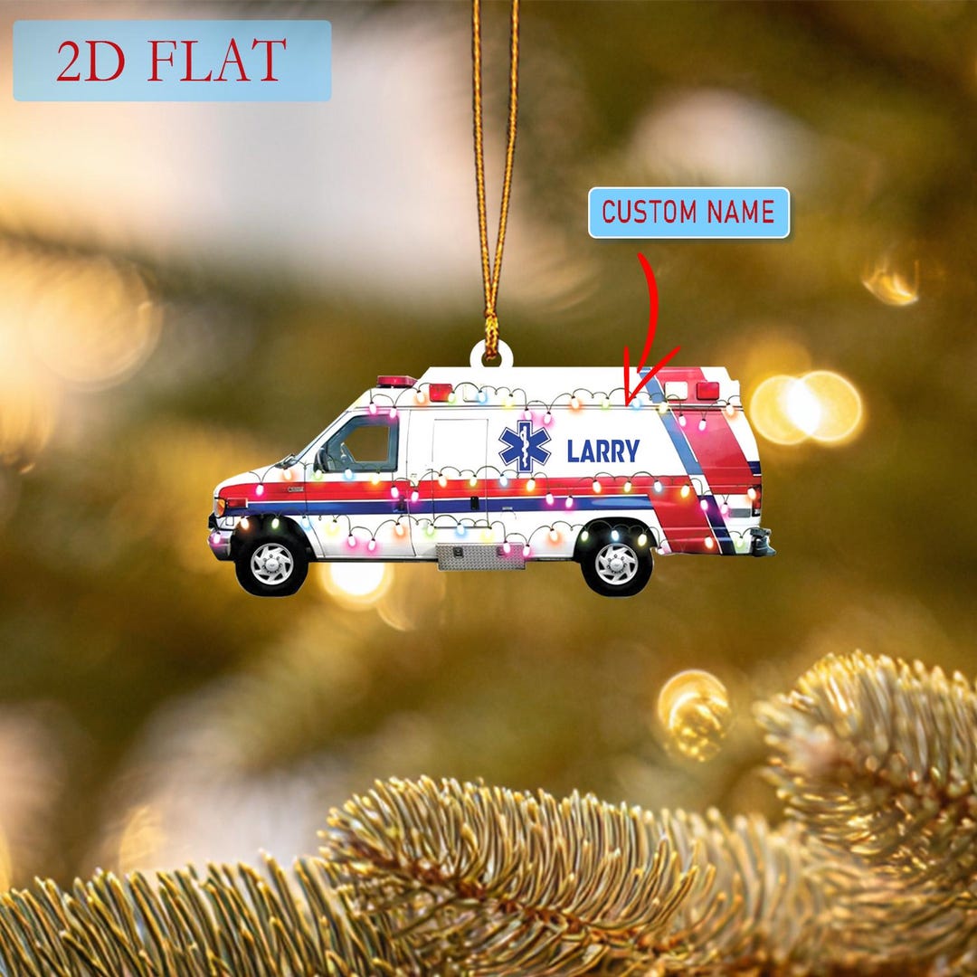 Personalized Ambulance Ornament: First Responder Gift, EMT, Paramedic ...
