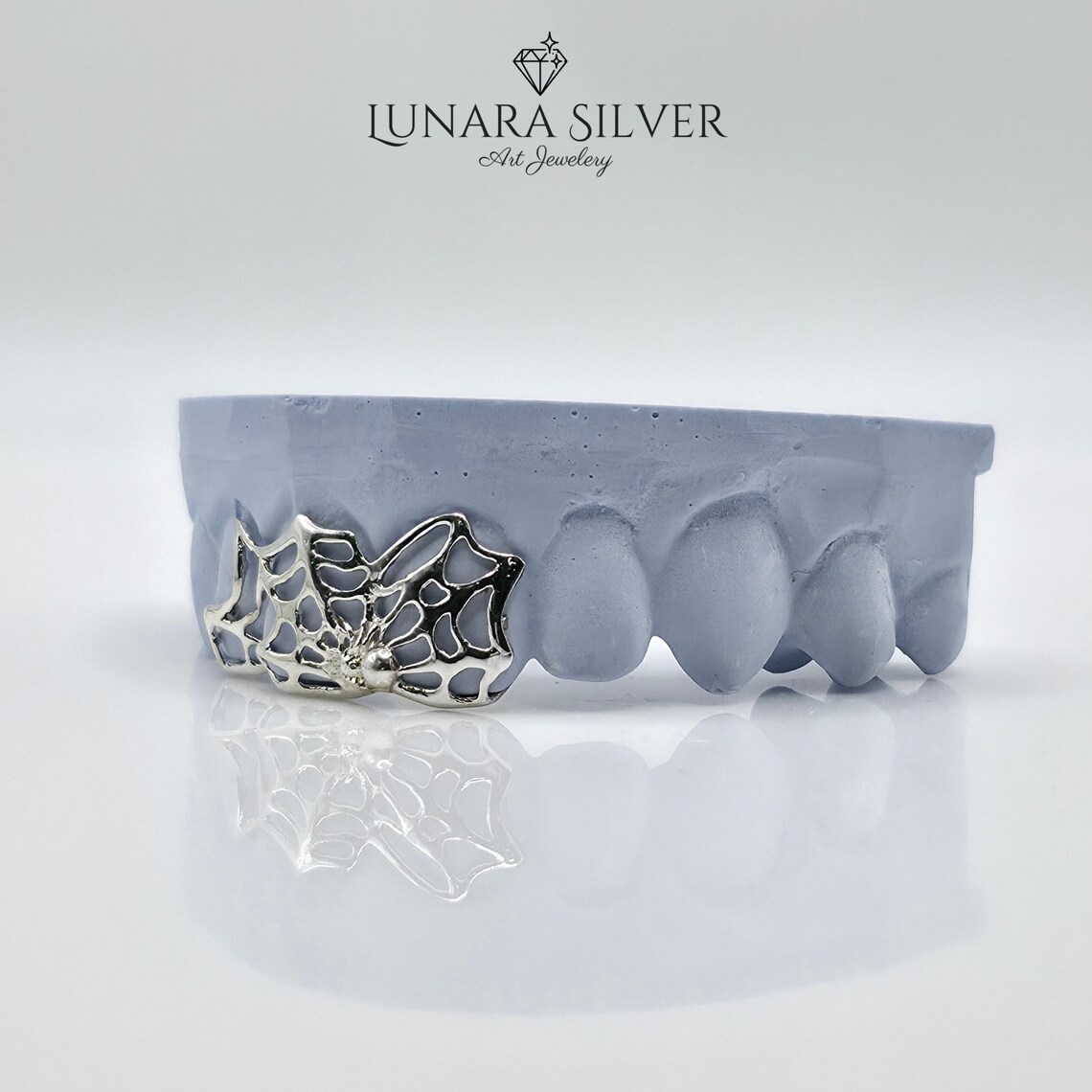 Custom 3pcs Silver Widow Web Grillz (925 Sterling Silver/free Mold Kit ...
