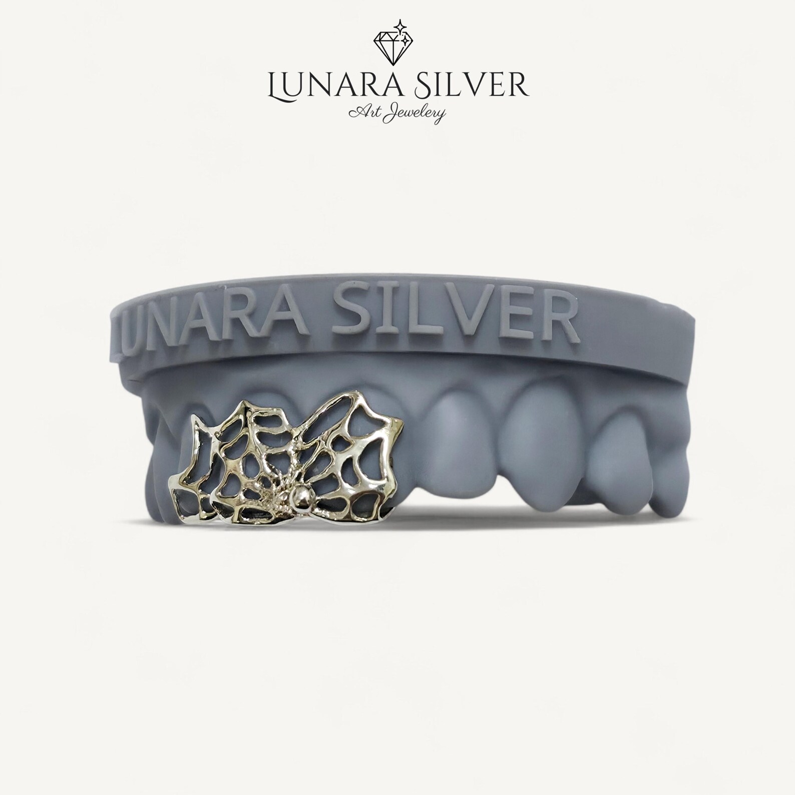 Custom 3pcs Silver Widow Web Grillz (925 Sterling Silver/free Mold Kit ...