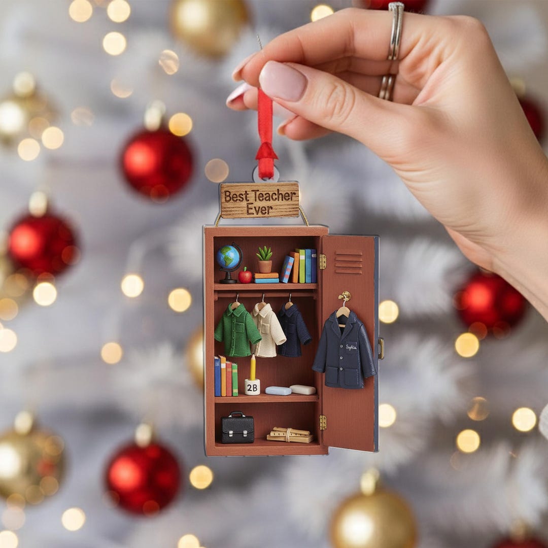 Personalized Teacher Locker Ornament: 3D Christmas Gift - Etsy