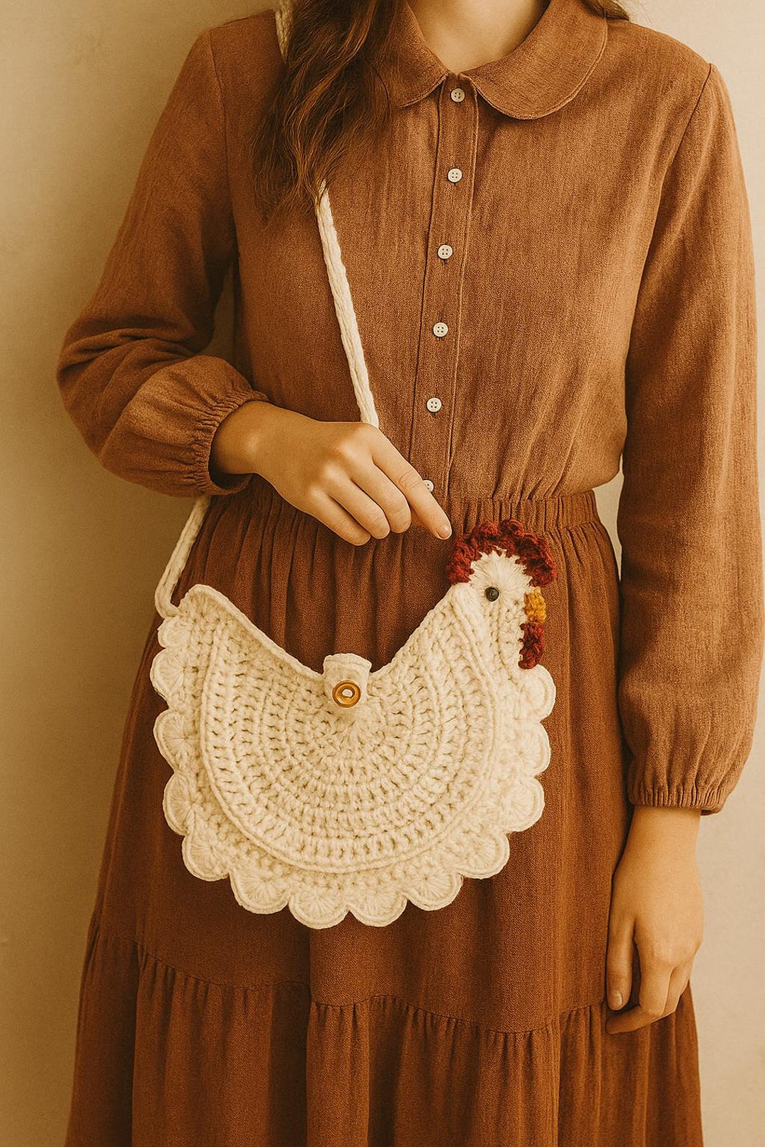 Crochet Chicken Bag Pattern, Chicken Bag Crochet, Cute Amigurumi Hen ...