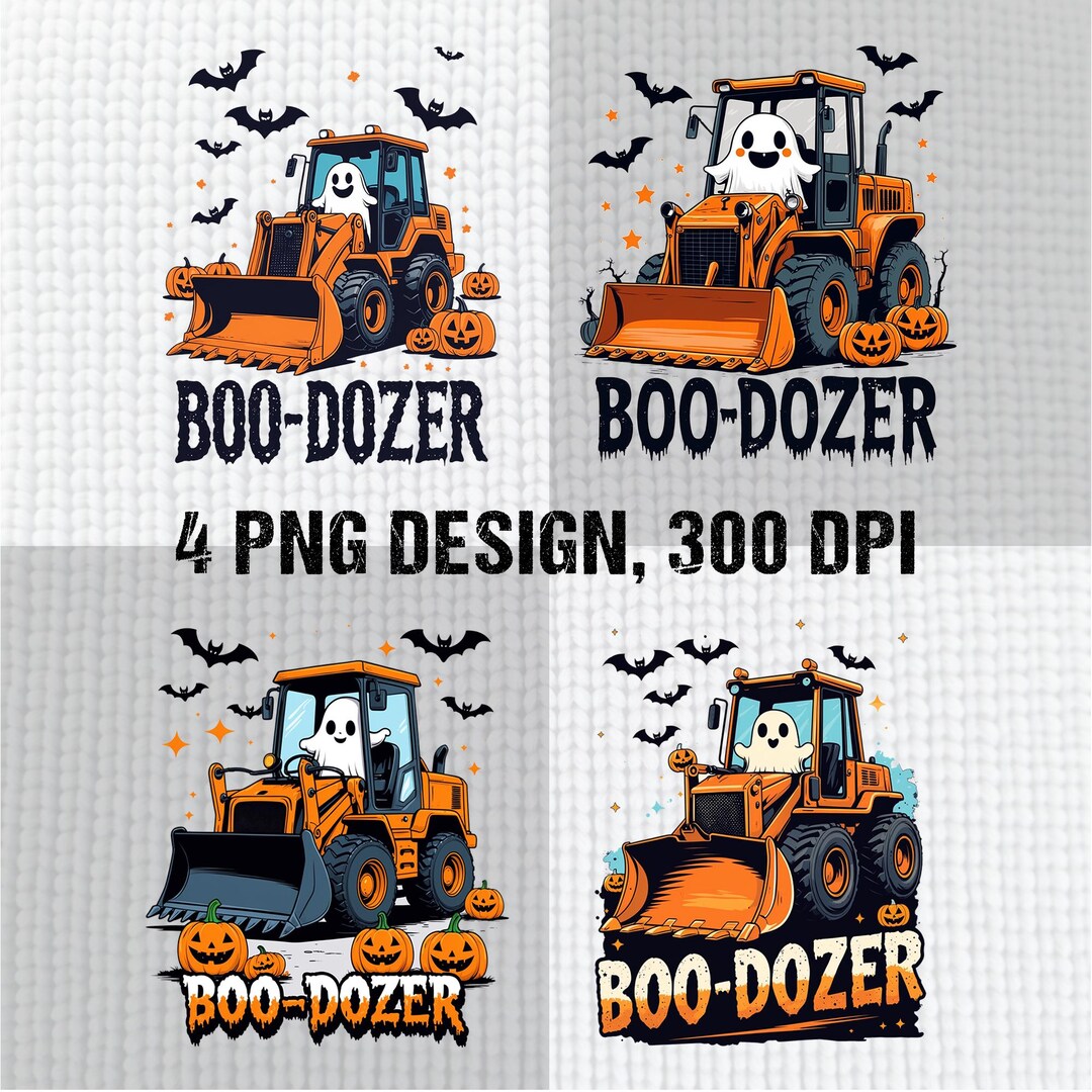 Funny Halloween Construction Png, Boo-dozer Toddler Graphic Png, Cute ...