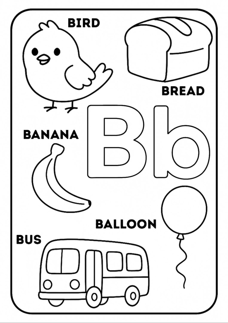 Alphabet Coloring Pages – 26 Printable Sheets | Instant PDF Download ...