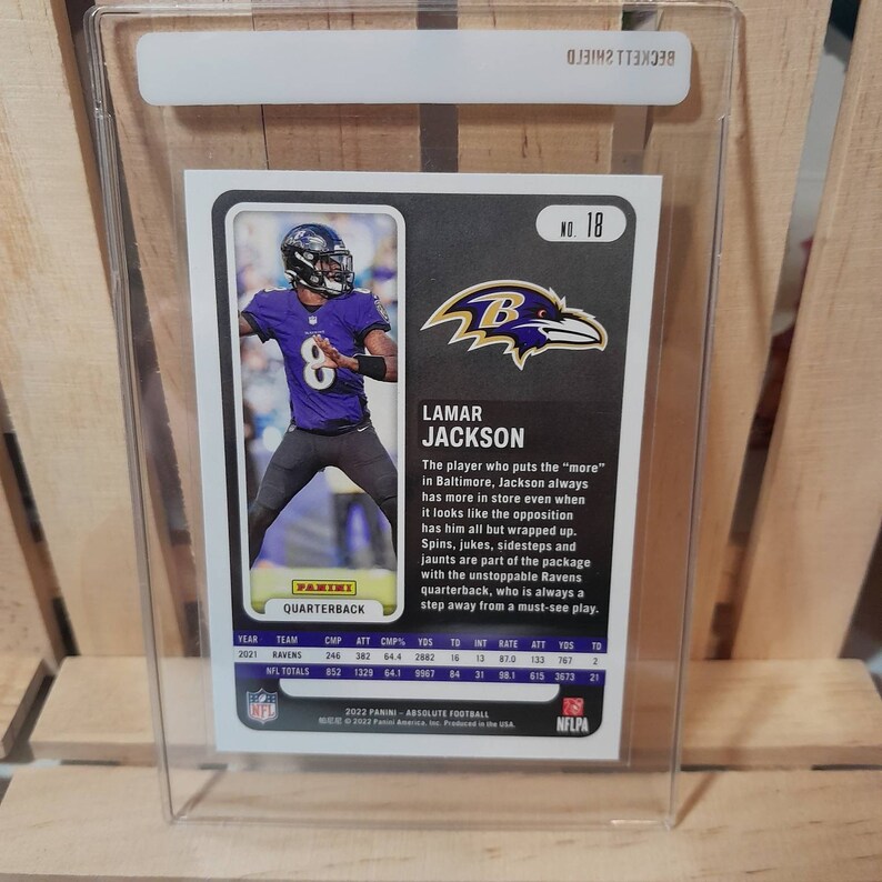 Lamar Jackson 2022 Absolute Football Card Panini Base Set - Etsy