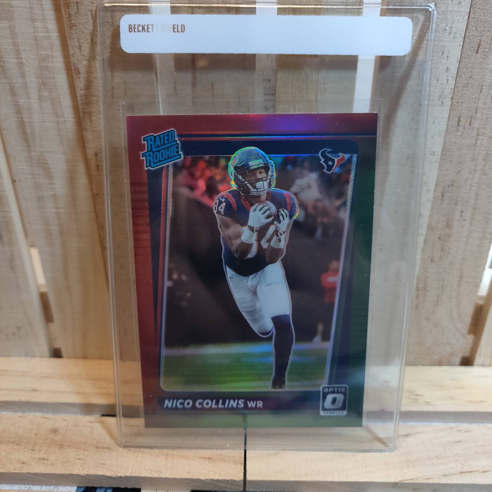 Nico Collins Rated Rookie 2021 Donruss Football Card Optic Preview Red ...