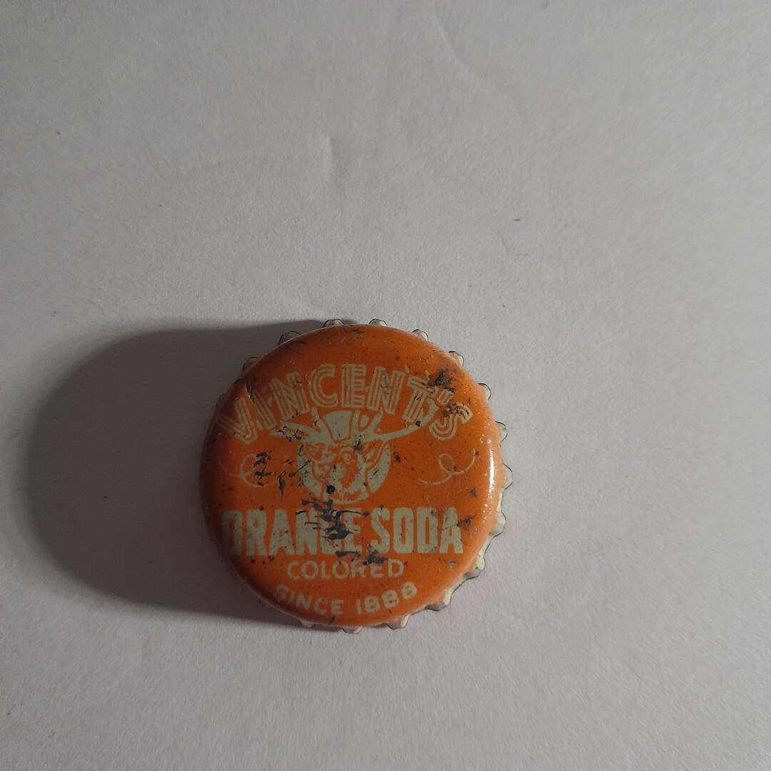 Rare Vincent's Orange Soda Soda Vintage Cork Lined Bottle Cap Used ...