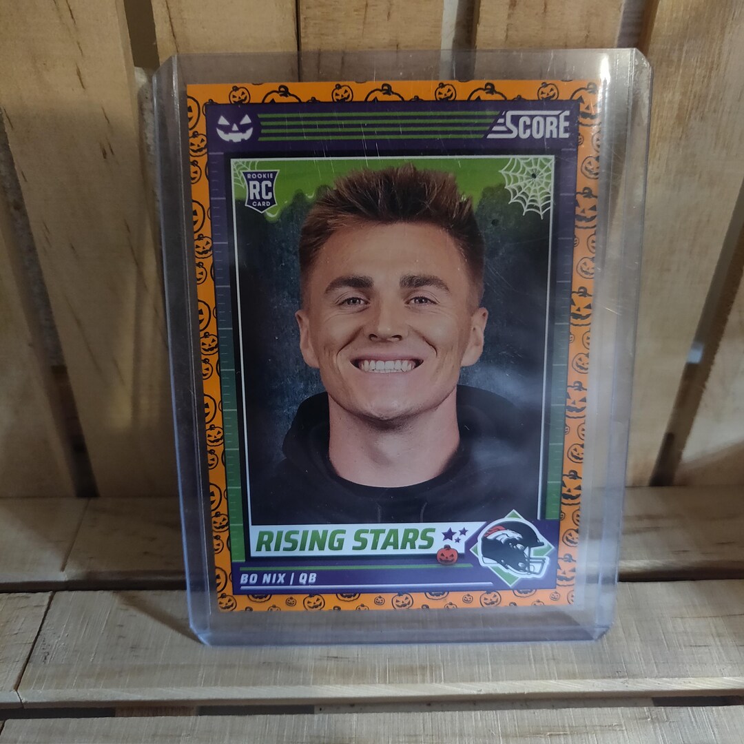 Bo Nix RC 2024 Panini Score Halloween Orange Base Set Football Card ...