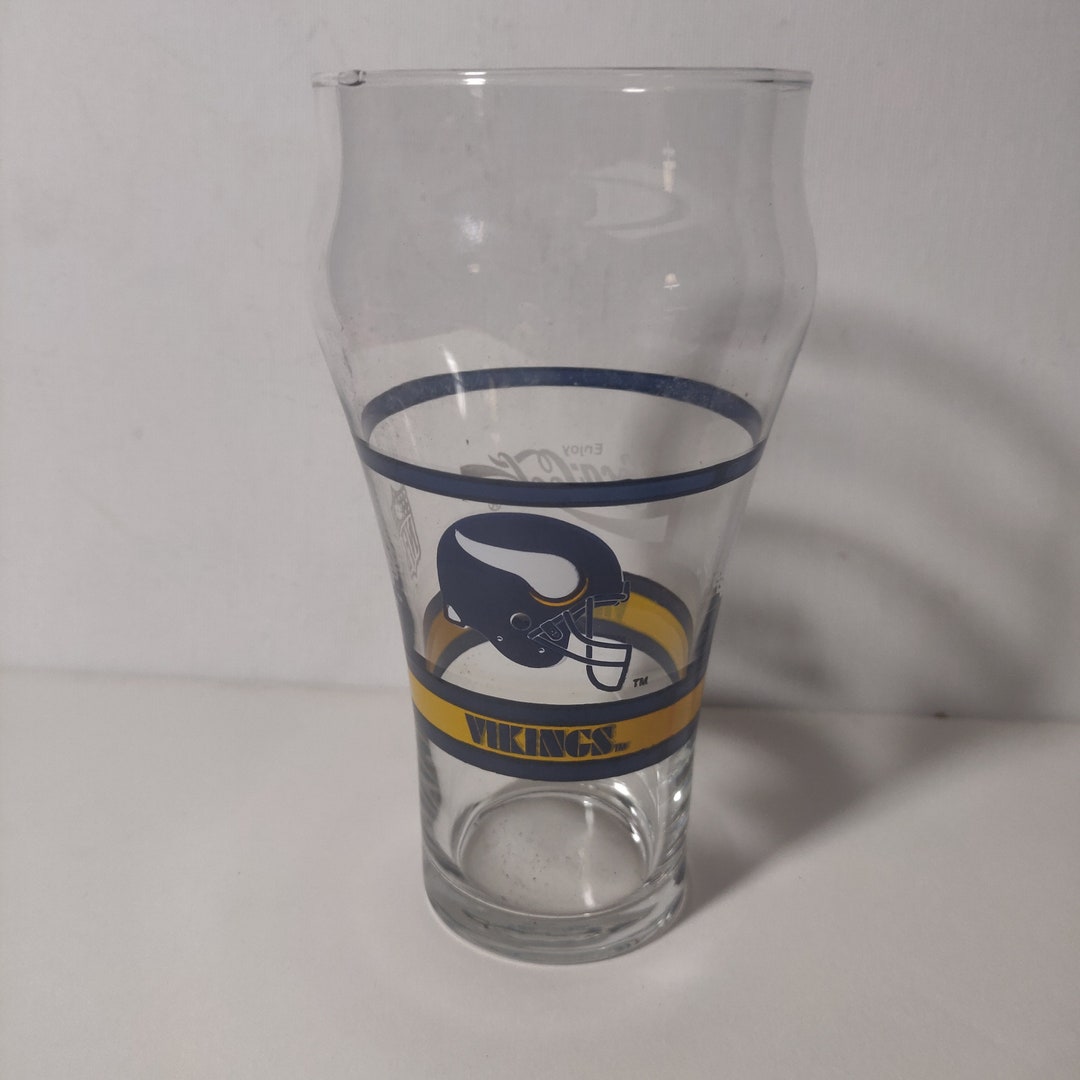 Minnesota Vikings NFL Coca-cola Vintage Advertising Collectors Glass - Etsy