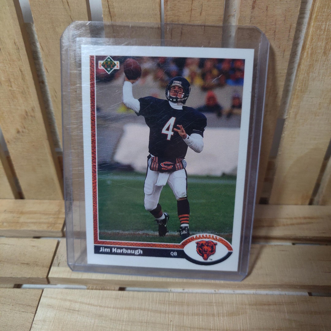 Jim Harbaugh 1991 Upper Deck Football Card Chicago Bears Star Player - Etsy