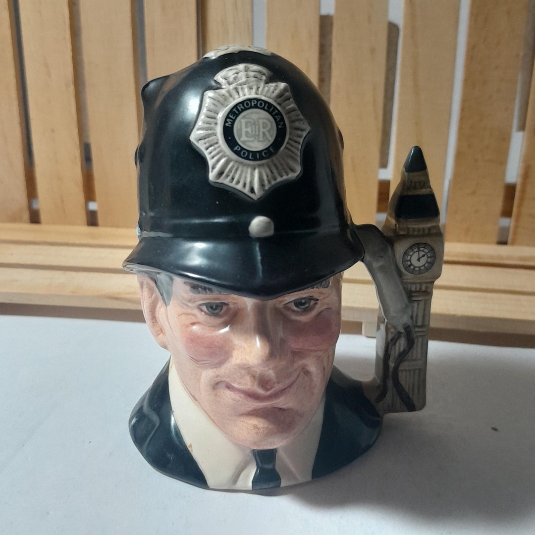 London Bobby Police Officer Royal Doulton England Toby Mug Figurine ...