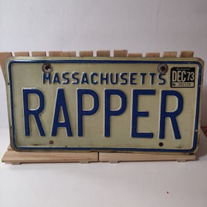 Vintage Massachusetts Vanity 1973 License Plate Rapper Very Unique Rare ...