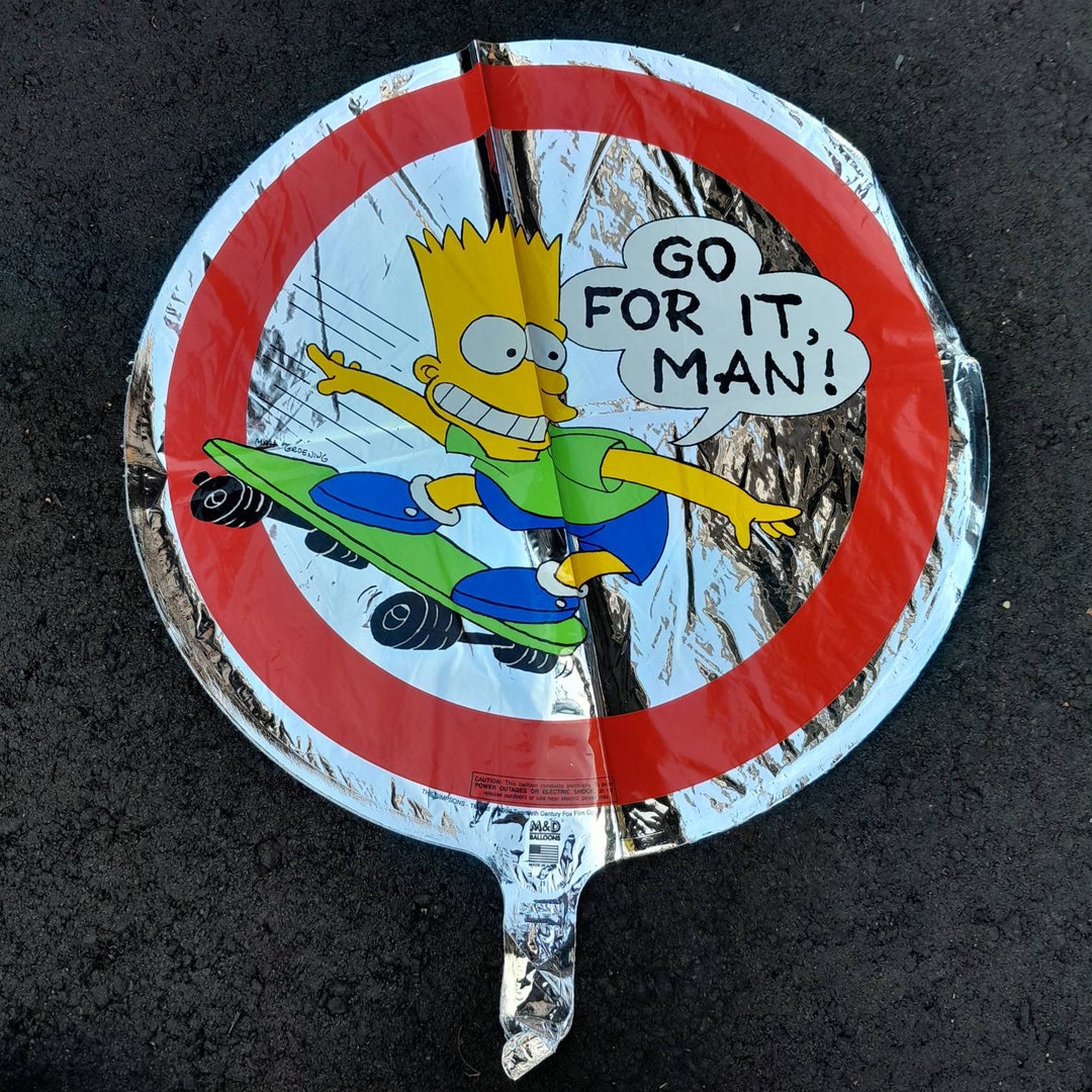 Bart Simpson Go for It Balloon Vintage 90s Birthday Party Decor ...