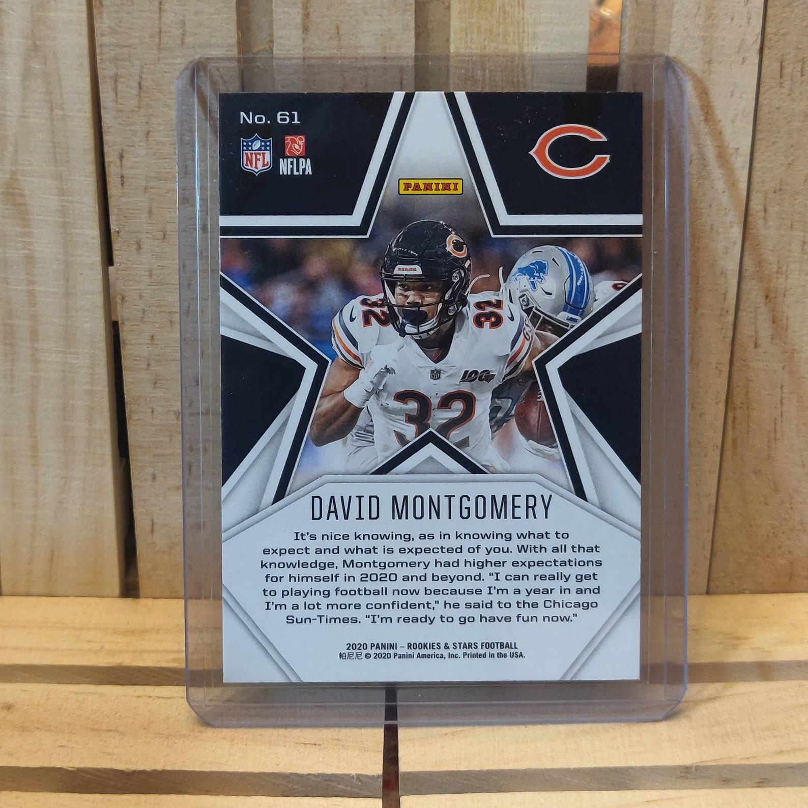David Montgomery 2020 Panini Rookies and Stars Football Card | Etsy
