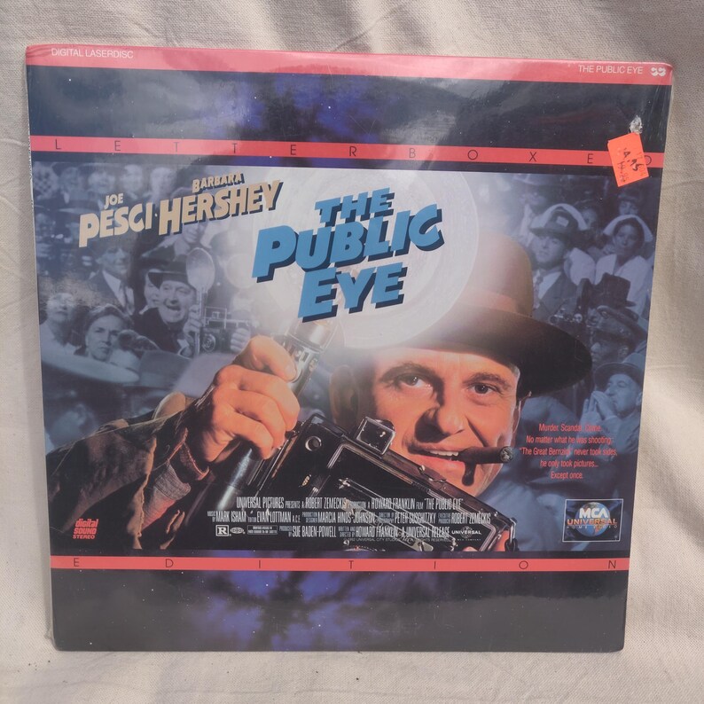 The Public Eye Joe Pesci Movie Rare Sealed Laser Disc Pre Owned EX ...