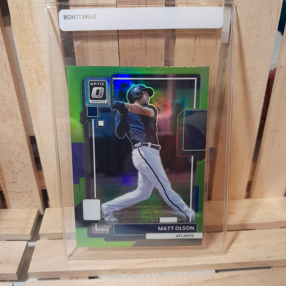 Matt Olson 2022 Panini Donruss Optic Baseball Card Green Prizm ...