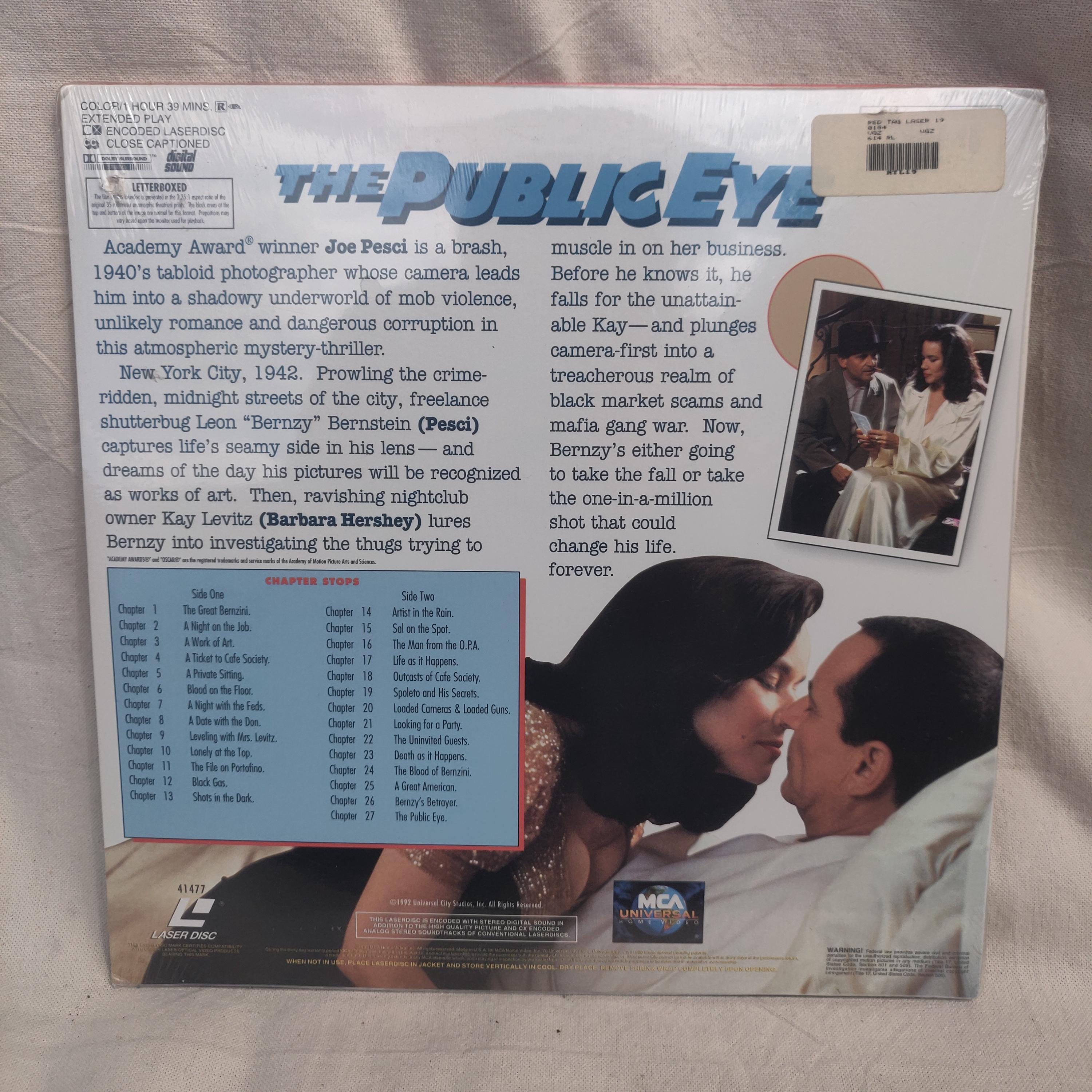 The Public Eye Joe Pesci Movie Rare Sealed Laser Disc Pre Owned EX ...