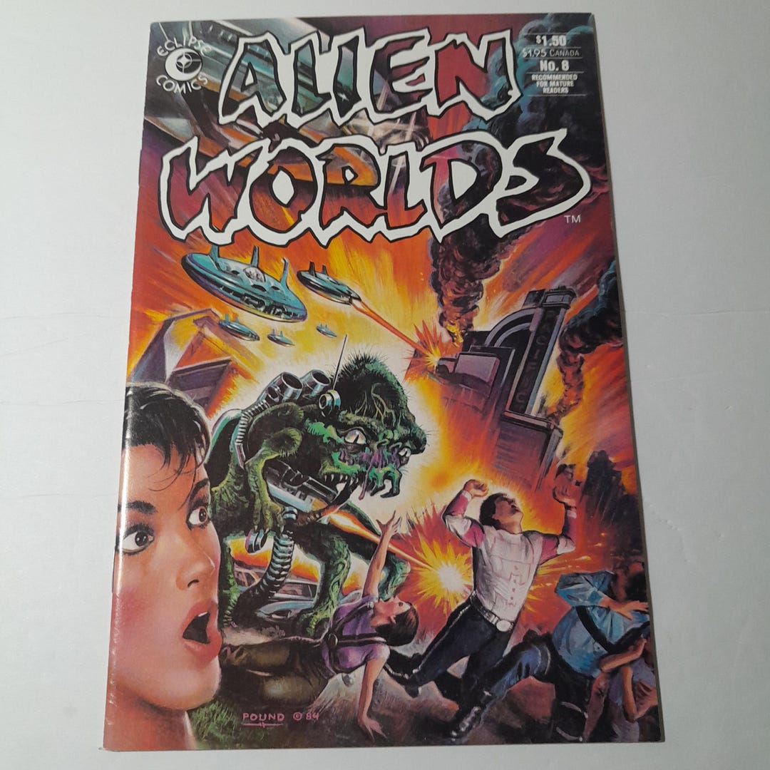 Alien Worlds #8 Eclipse Comics Reader Copy VG Condition Complete Pages ...