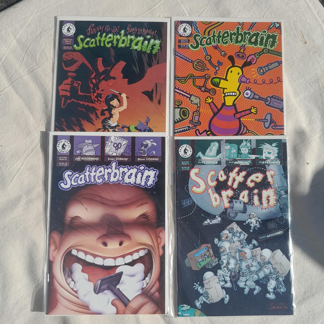 Scatterbrain #1-4 Dark Horse Comics Reader Copy VG Condition Complete Pages as Found Ungraded ...