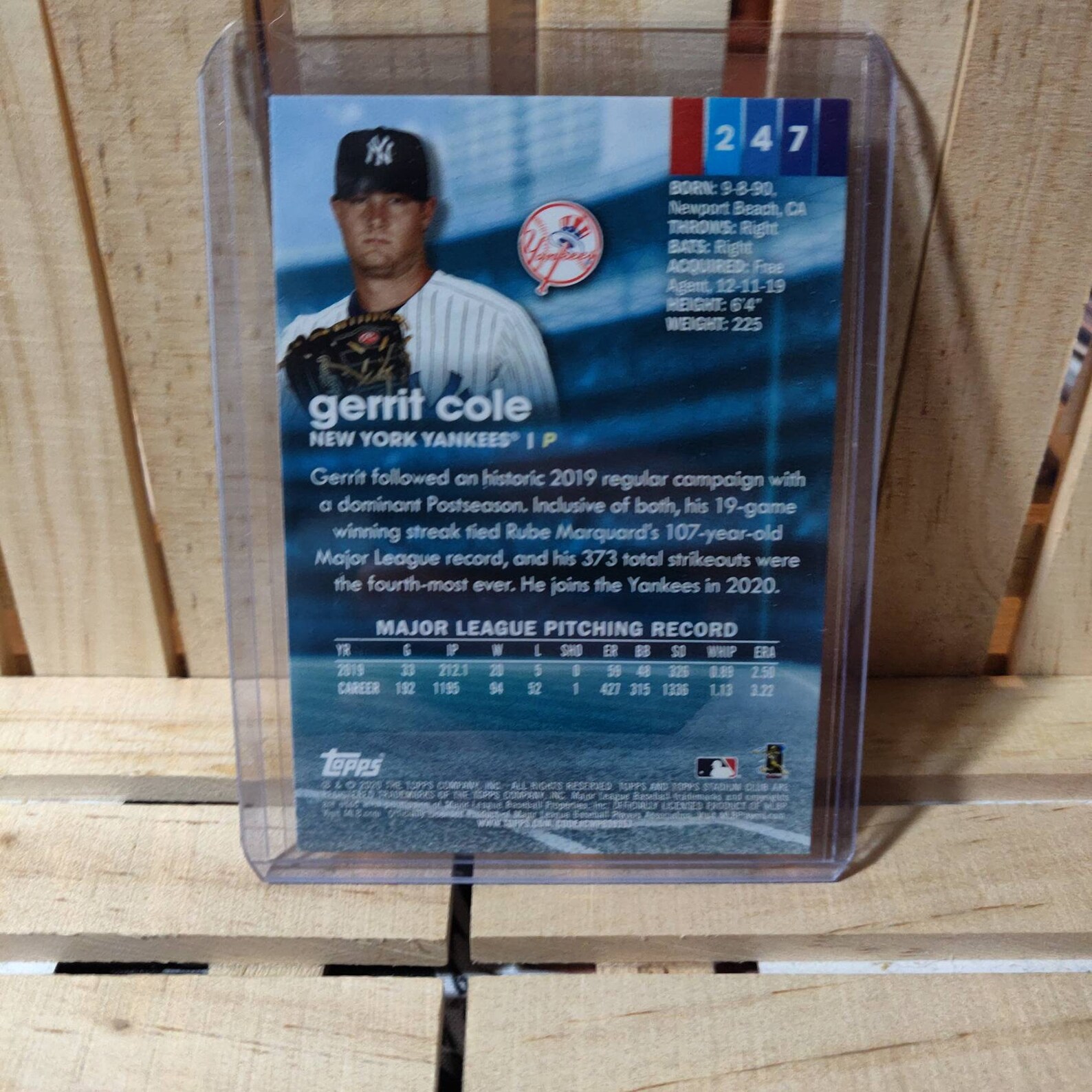 Gerrit Cole 2020 Topps Stadium Club Base Set Baseball Card New - Etsy