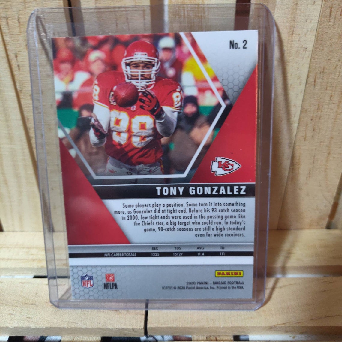 Tony González 2020 Panini Mosaic Football Card Kansas City - Etsy España