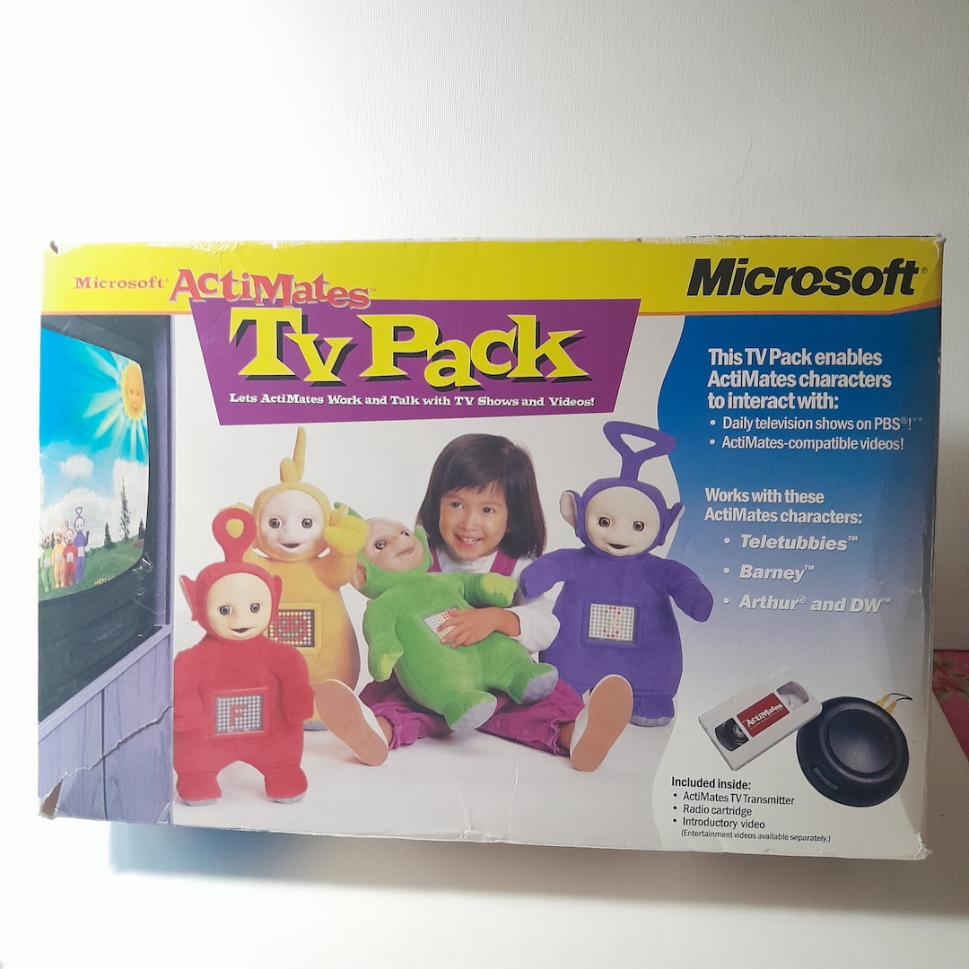 Teletubies Microsoft Actimates TV Pack Video VHS Tape Interactive Game ...