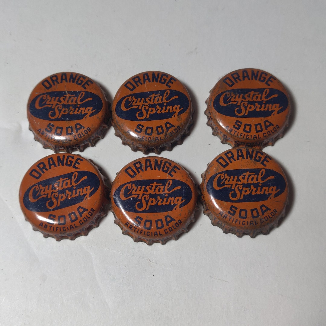 Crystal Spring Orange Soda Vintage Cork Lined Bottle Cap Used Lot of 6 ...