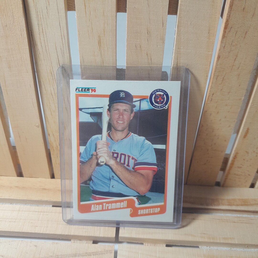Alan Trammell 1990 Fleer Baseball Card Detroit Tigers Star Player - Etsy