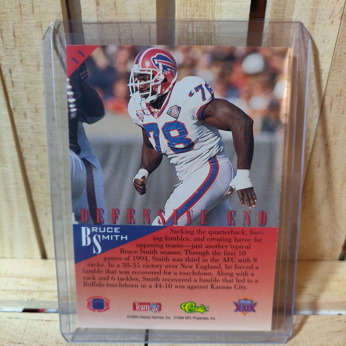 Bruce Smith 1994 Classic NFL Experience Football Card Buffalo - Etsy