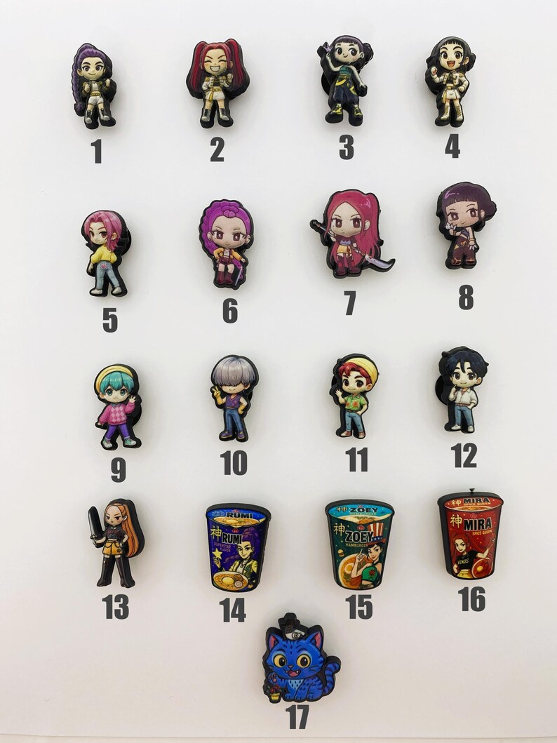 Kpop Demon Hunters K Pop Huntrix Shoe And Croc Charms Pvc Etsy