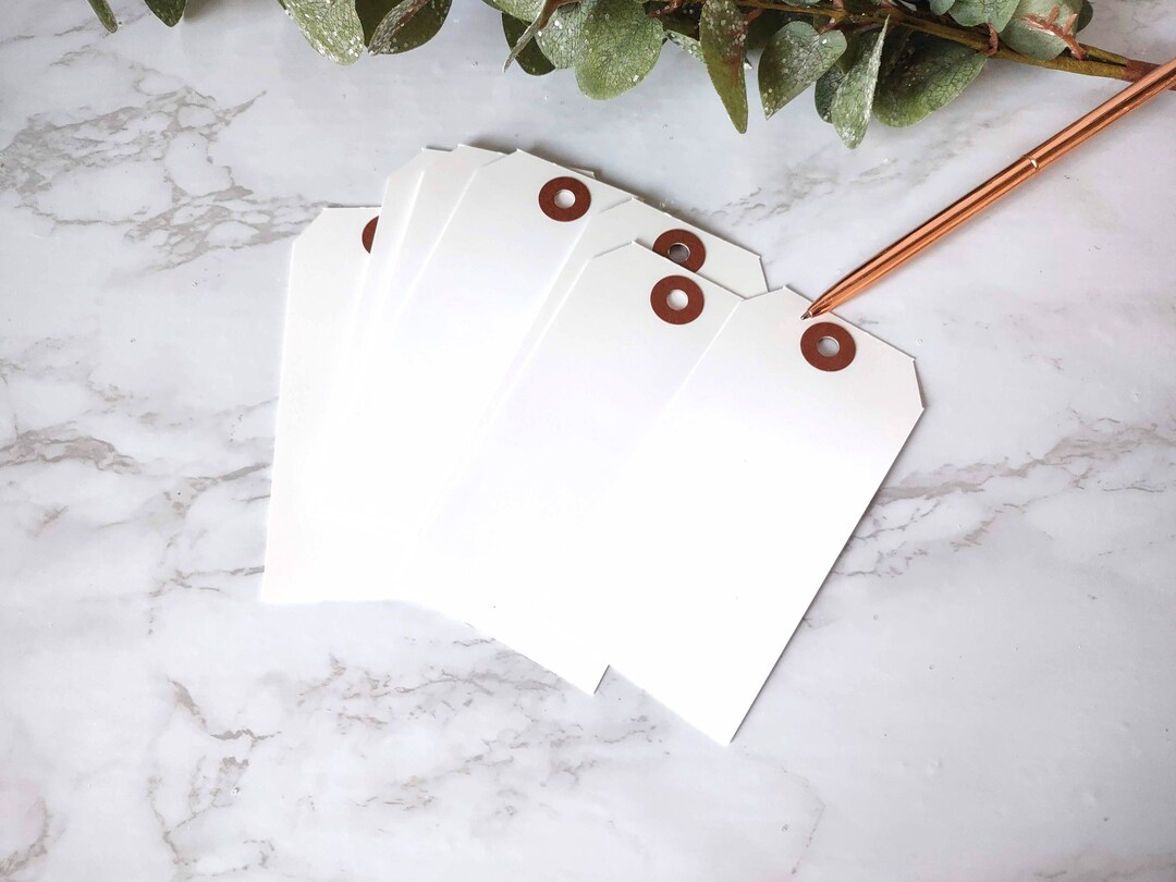 20 Large Blank White Tags Manila Shipping Tags 4 3/4" X 2 1/2 ...