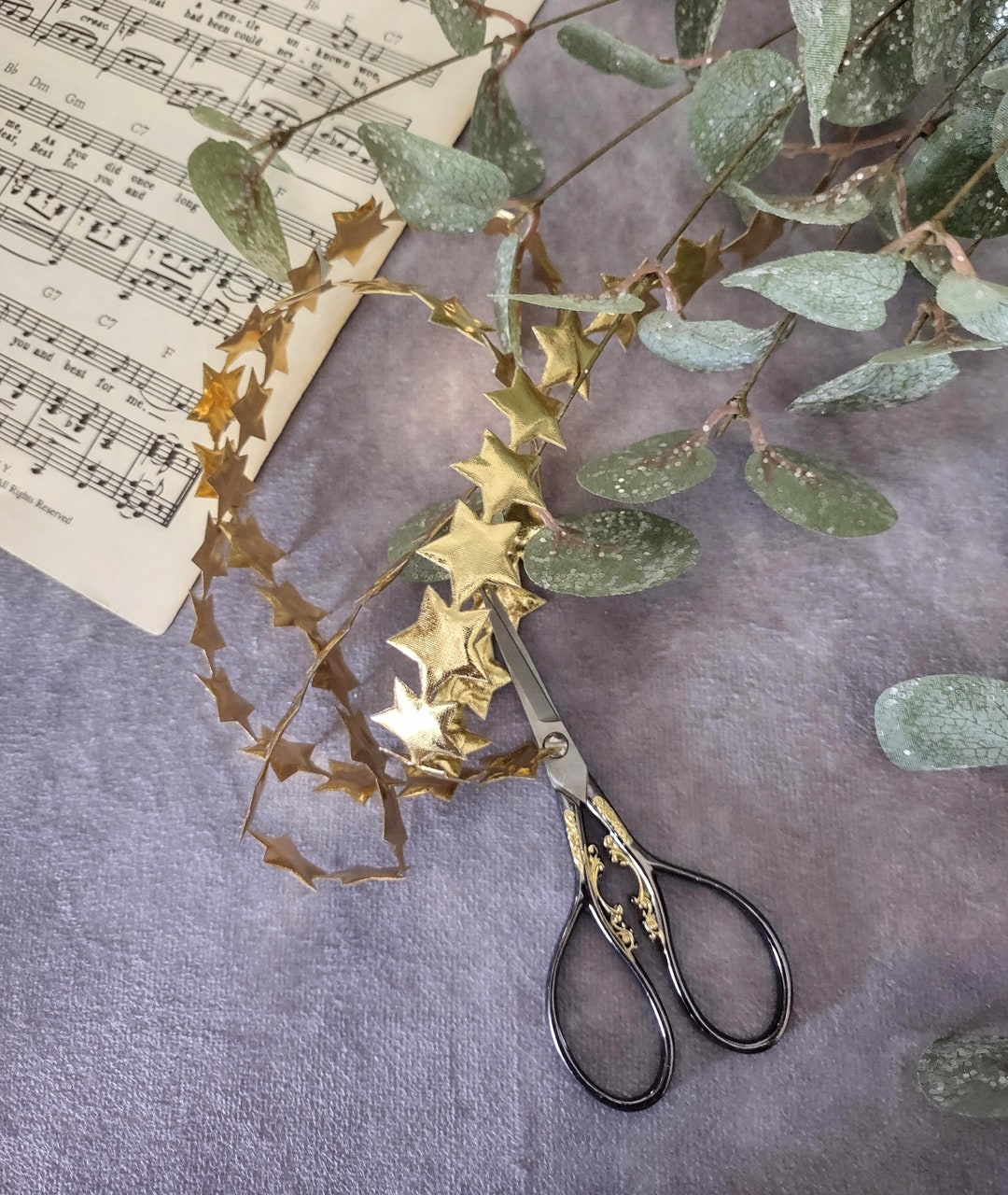 Star Ribbon Gold Stars 1/2" Wide Ribbon by the Yard Christmas Ribbon ...