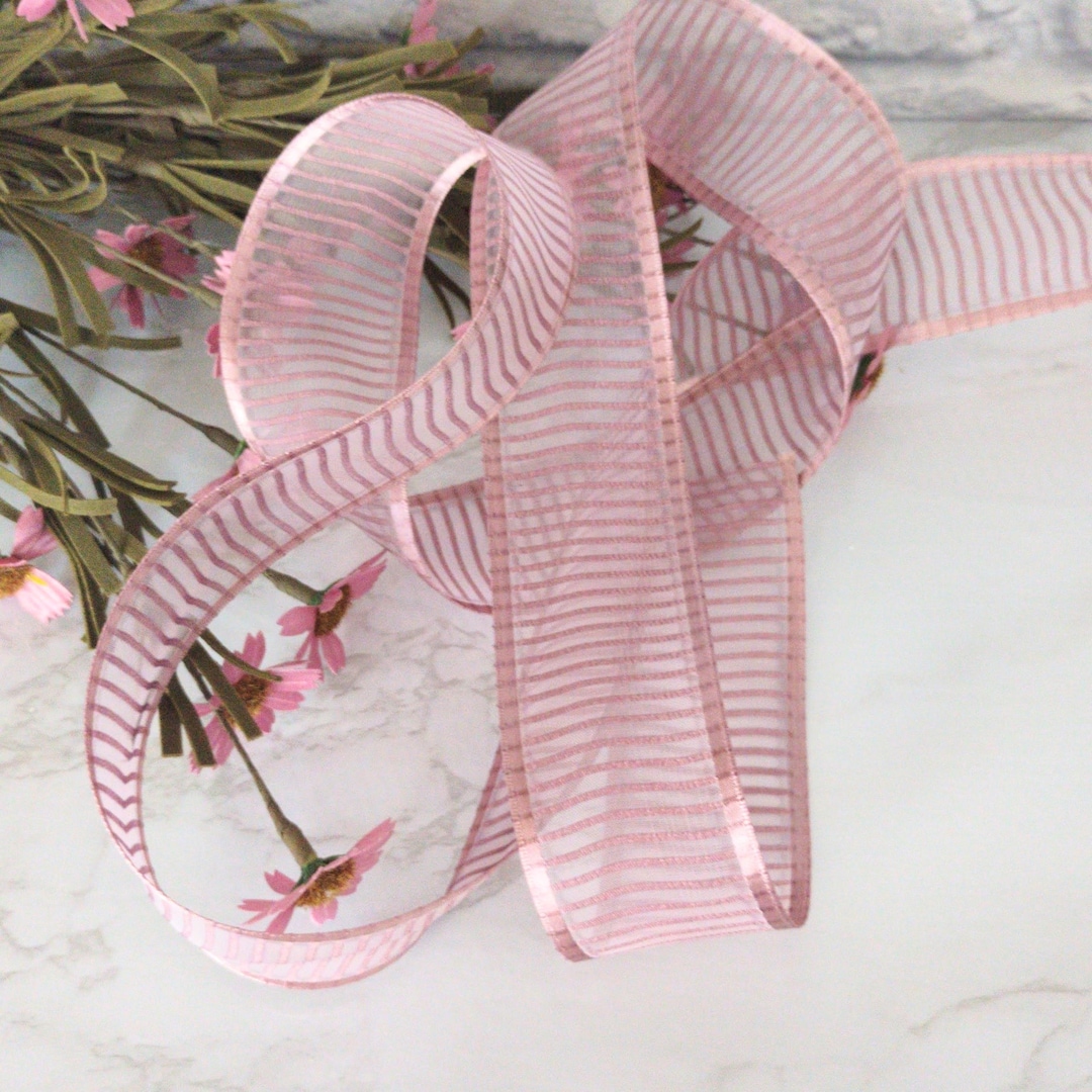 Pink Frosted Berry Sheer Ribbon, Wedding Cards Gifts DYI Sheer Dusty ...