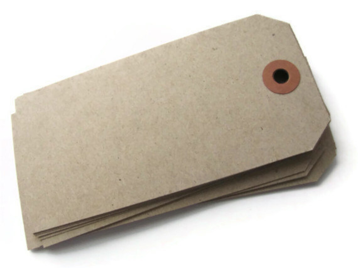 100 Recycled Kraft Brown Tags Parcel Tags Blank | Etsy