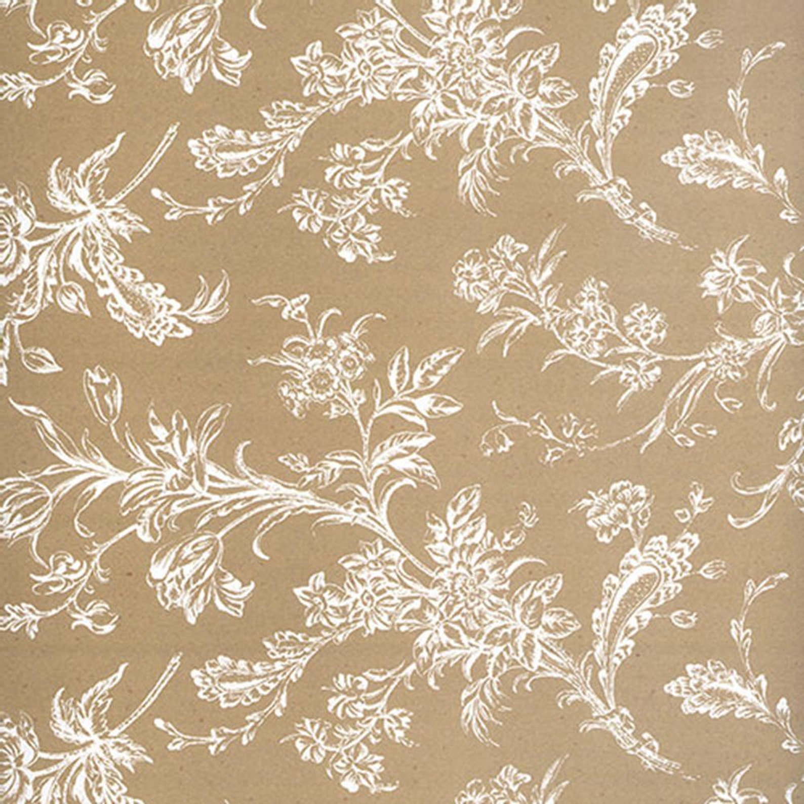 Spring Flowers on Kraft Tissue Paper Tan Tissue Paper Floral | Etsy