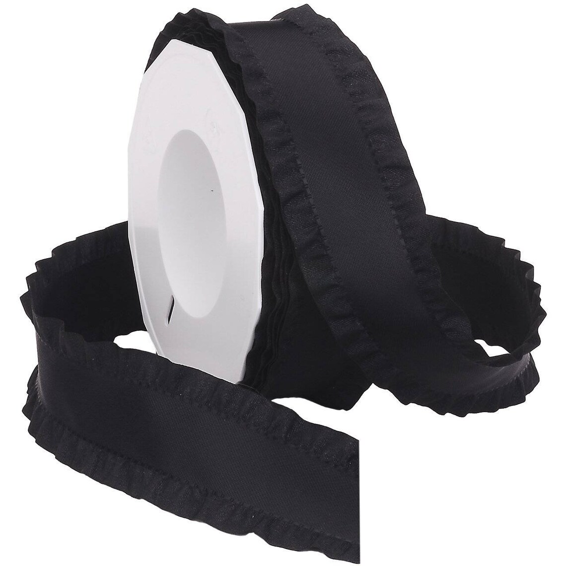 Ribbon, Black Double Ruffle Ribbon, 1-1/2-inch by the Yard Hair Bows ...