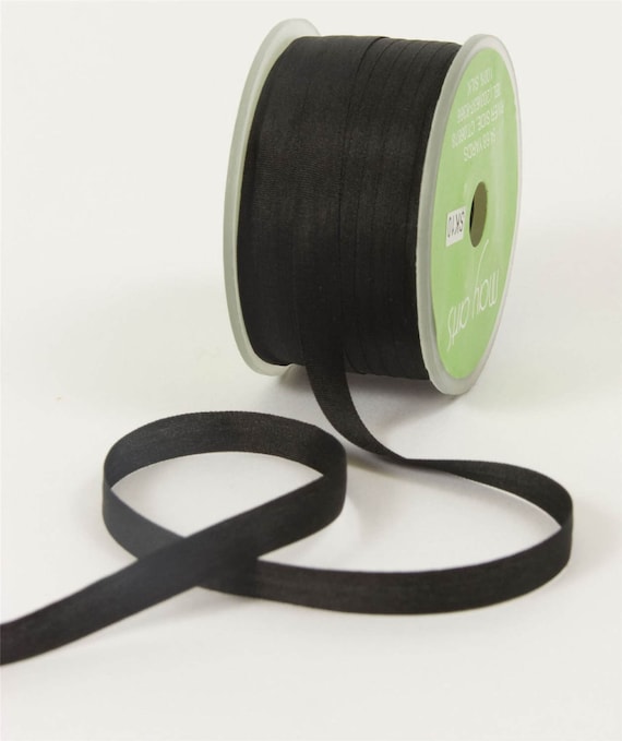Black Silk Ribbon Small Romantic Beautiful Weddings | Etsy