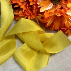 Sunshine Yellow Gold Silk Ribbon Wedding Bouquets and Vintage Decor ...