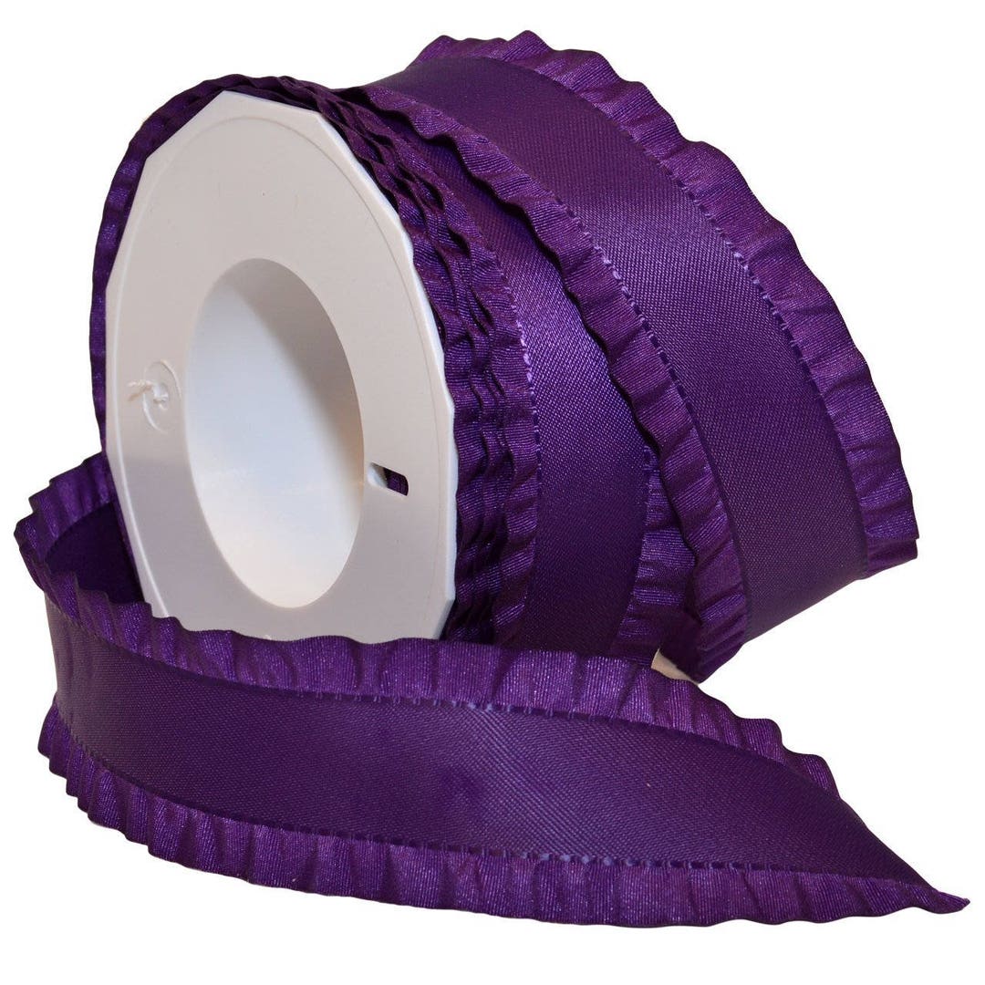 Ribbon, Plum Double Ruffle Ribbon, 1-1/2-inch by the Yard Hair Bows ...