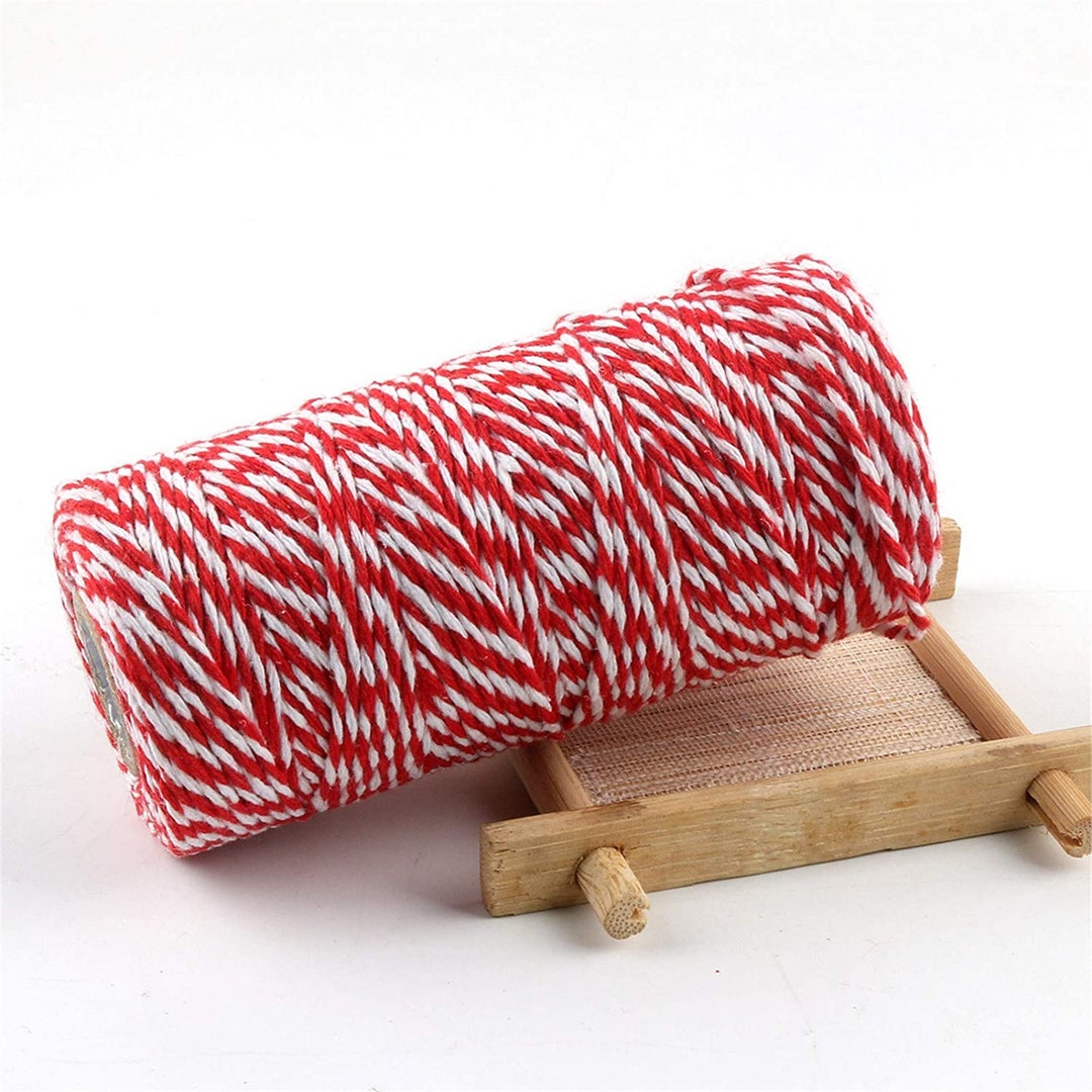 Red/white Baker's Twine 10 Yards, 2 Ply Cotton Twine - Etsy