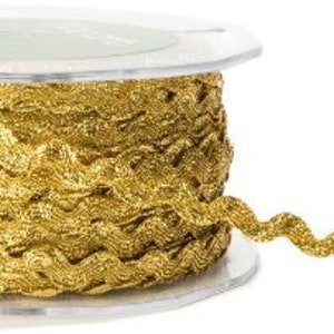 Metallic Gold Ric Rac Trim Ribbon 1/4" by the Yard - Etsy
