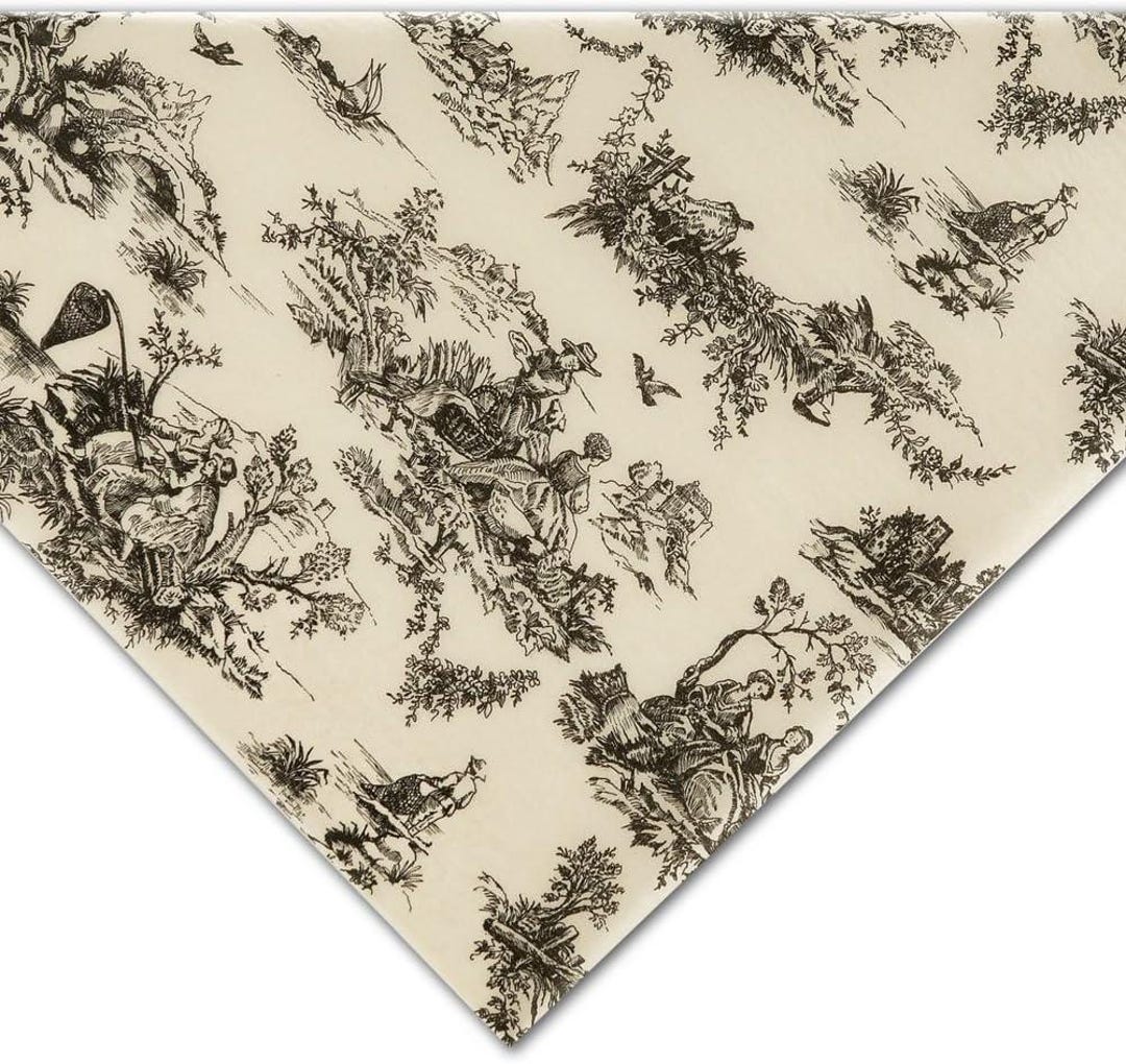 10 Sheets Black on Ivory Toile Tissue Paper - 20in. X 30in - Etsy