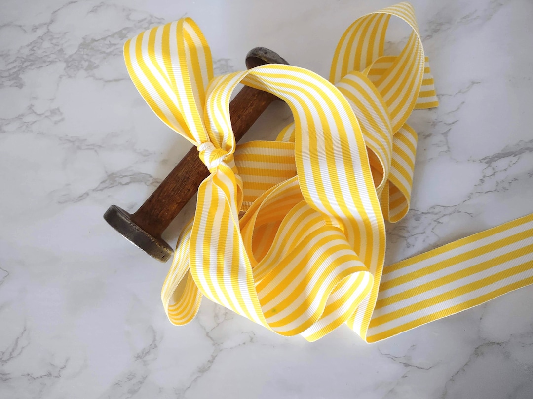 Yellow Grosgrain Stripe Ribbon 1 1/2" by the Yard , Wedding ,DYI Crafts ...