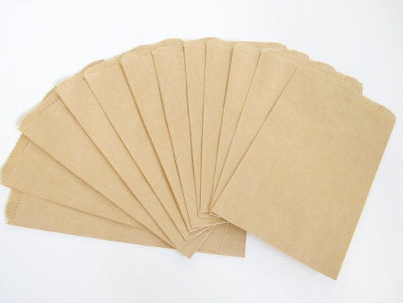 50 SMALL Kraft Brown Paper Bags 4.5 X 6.5 Inch Packaging - Etsy