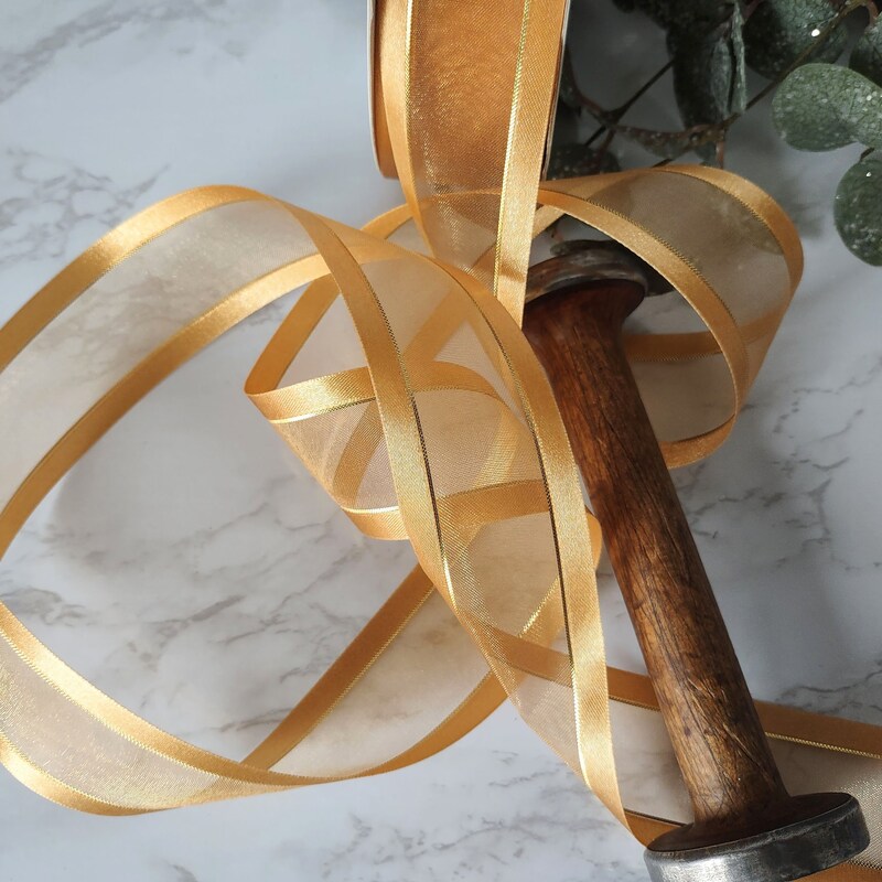 Gold Edge Ribbon - Etsy